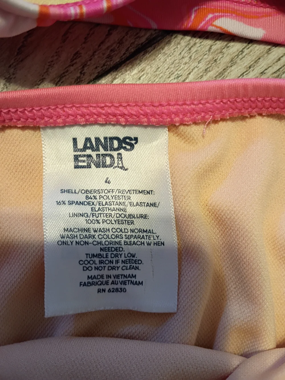 Lands' End | Swim | Lands End Pink Striped Girls Two Piece Bathing Suit ...